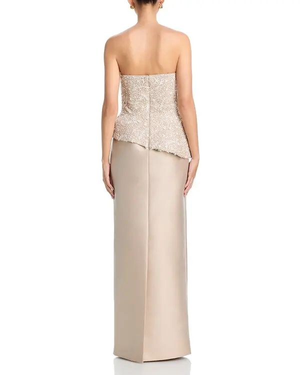 Rickie Freeman For Teri Jon Beaded Peplum Gown