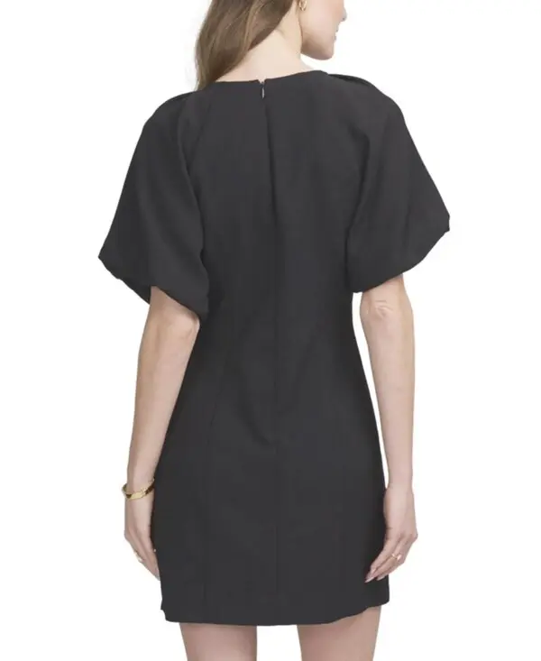 ELLE COLLECTION Balloon Sleeve Dress - Black