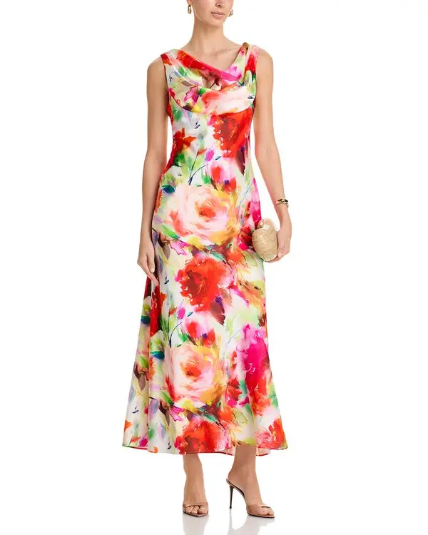Eliza J Drape Neck Gown