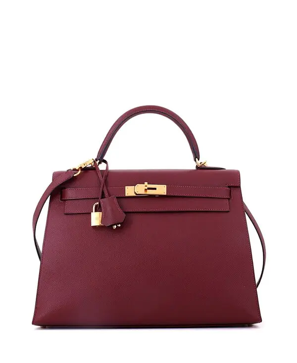 Hermès Kelly 32 Handbag Red Epsom With Gold Hardware - Rouge H