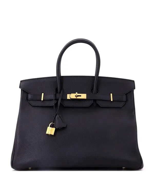 Hermès Birkin 35 Handbag Black Epsom With Gold Hardware - Noir