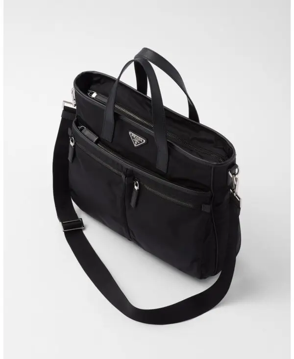 Prada Re-nylon And Saffiano Leather Tote Bag