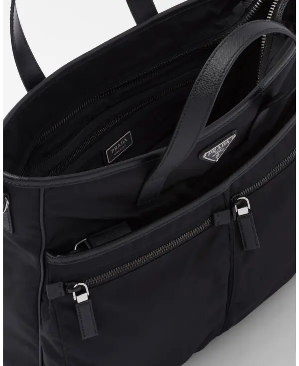 Prada Re-nylon And Saffiano Leather Tote Bag
