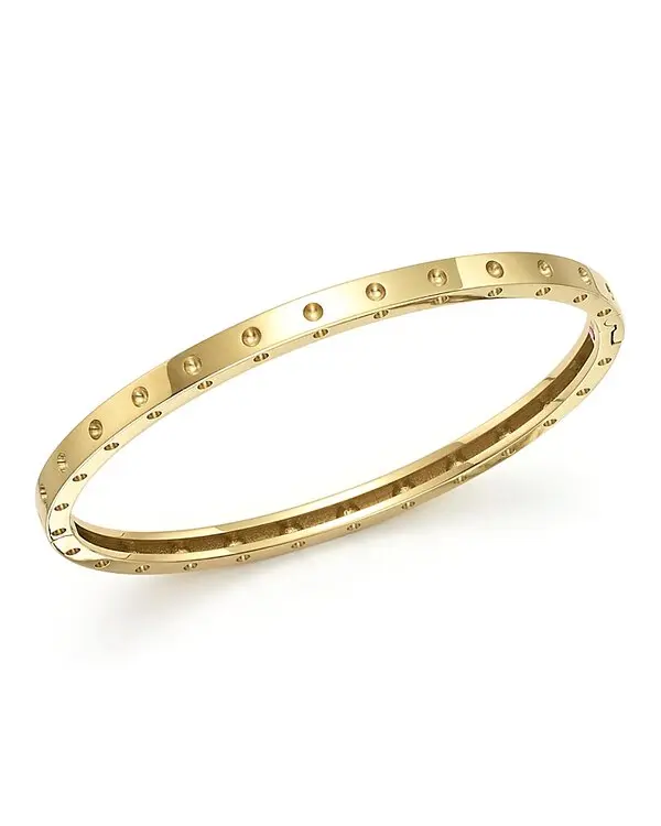 Roberto Coin 18k Yellow Symphony Dotted Hinged Bracelet - Gold