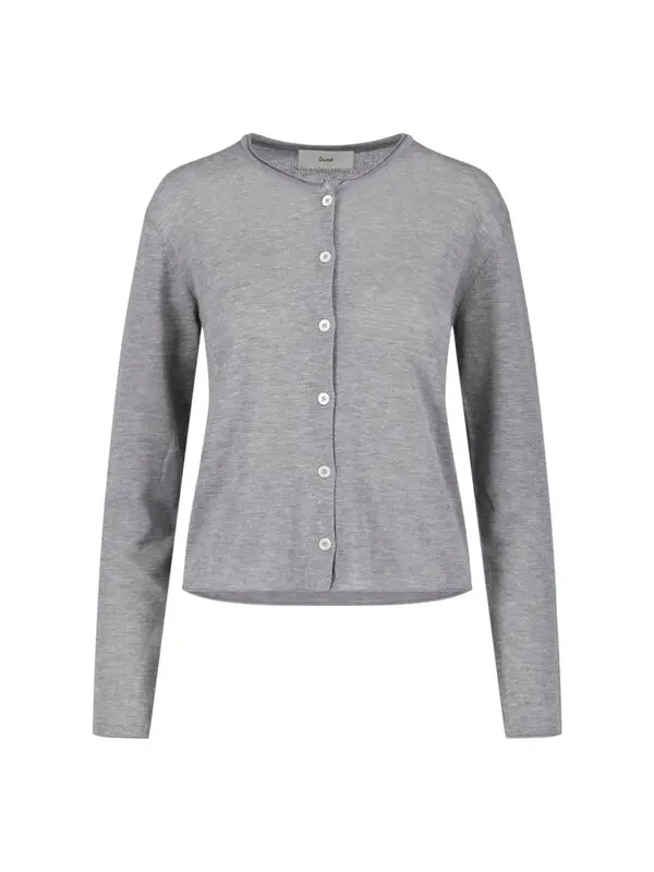 DUNST Crewneck Cardigan - Gray
