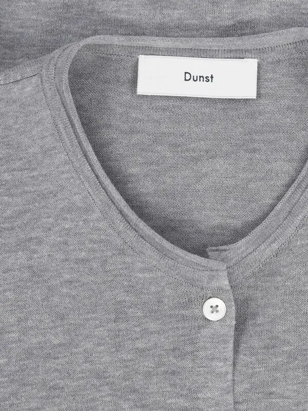 DUNST Crewneck Cardigan - Gray