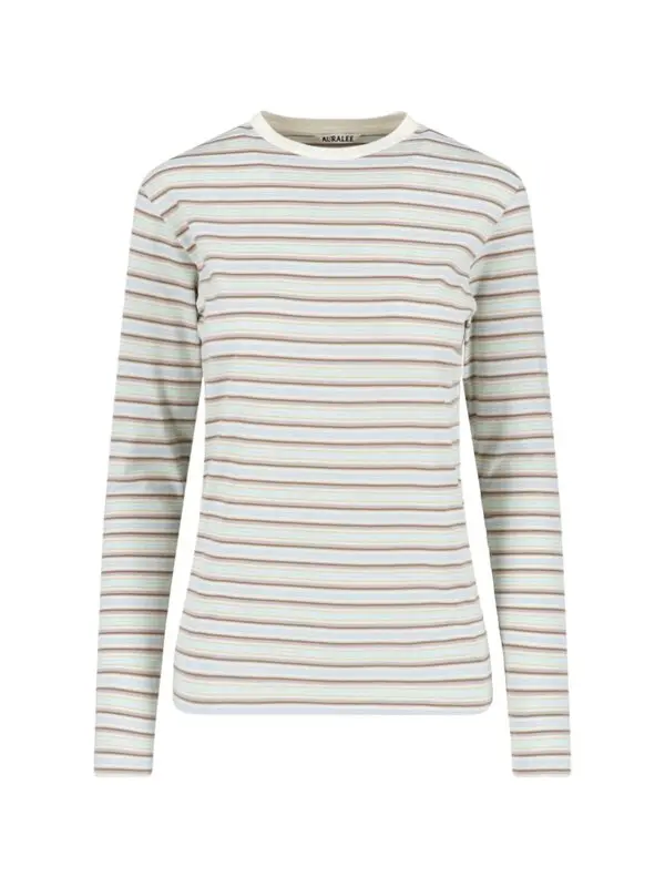 Auralee Gradient Stripe T-shirt