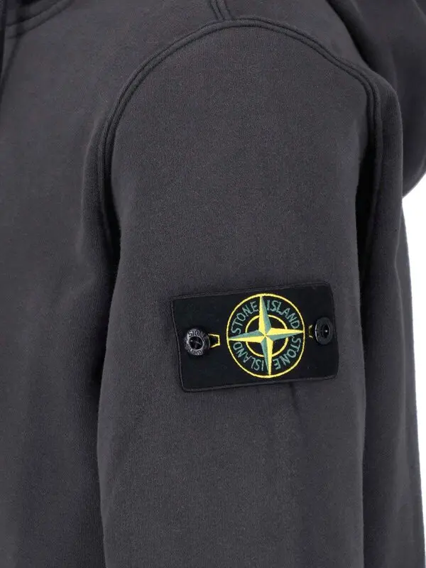 Stone Island Hooded Sweatshirt "compass - Gray