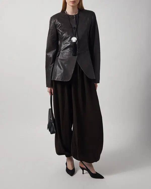 ROTATE BY BIRGER CHRISTENSEN Balloon Pleated Pants - Mole