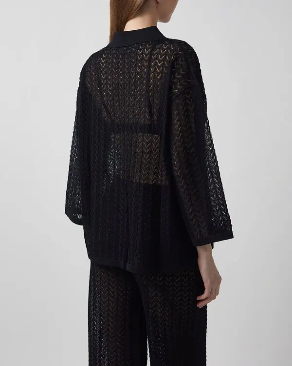 MALINA Imene Pointelle Knitted Polo