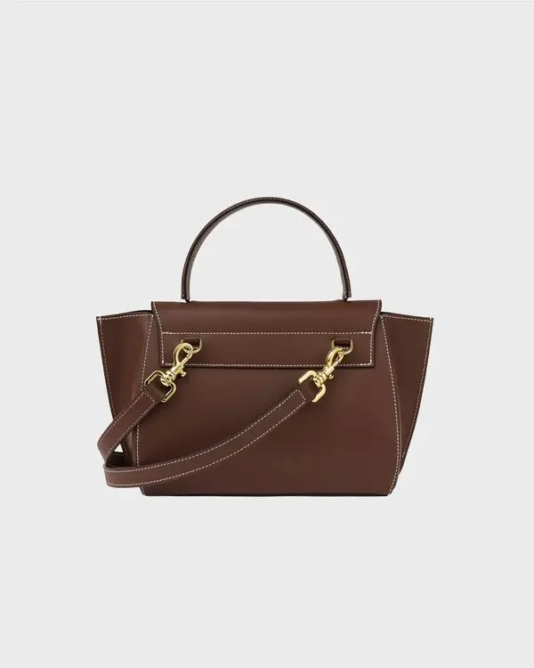 ATP ATELIER Arezzo Bag With Contrast Stitch - Brown