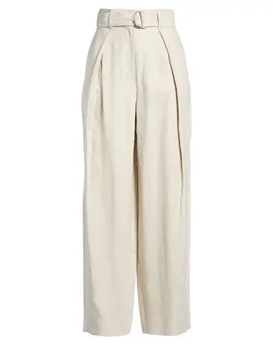 Max Mara Wide-leg Linen Pants - Grey