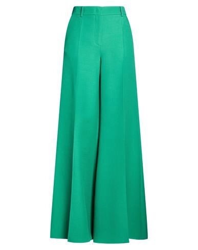 Valentino Garavani Flared Virgin Wool Silk Crepe Pants - Green
