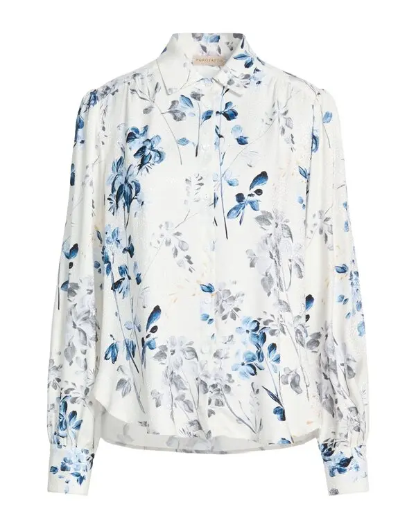 PUROTATTO Floral Jacquard Shirt - White