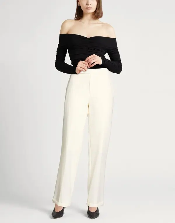 LARDINI Wool & Polyester Pinstriped Pants - White