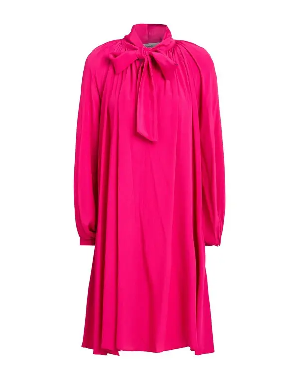 SUOLI Flared Mini Dress With Bow-tie Neckline