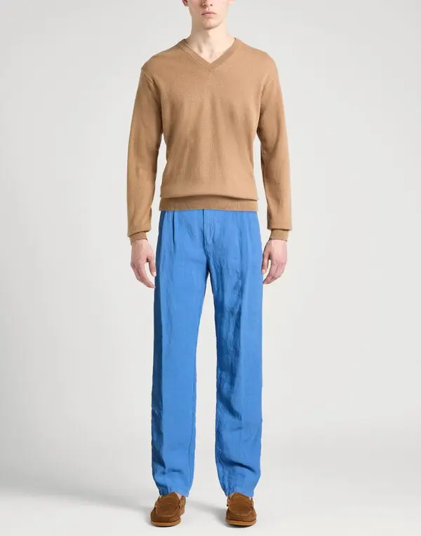 120% Lino Pants Size Linen - Blue