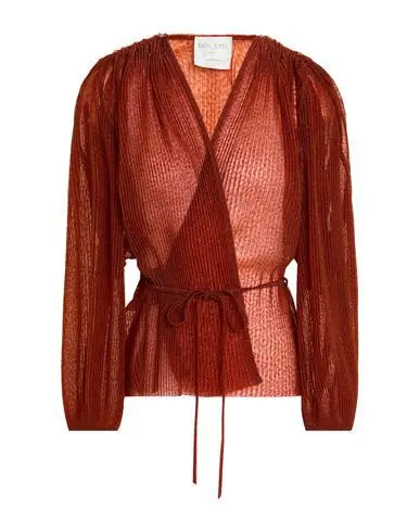 FORTE_FORTE Tulle Metallic Shirt - Red