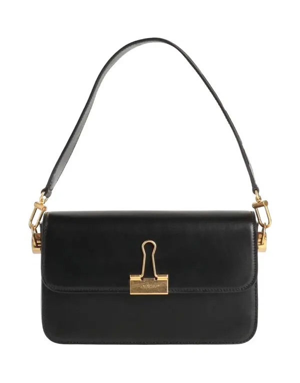 OFF-WHITE™ Leather Flap Bag - Black