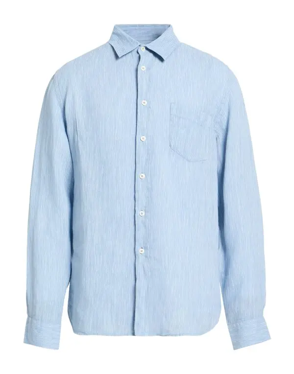 120% Lino Shirt Size Linen - Blue