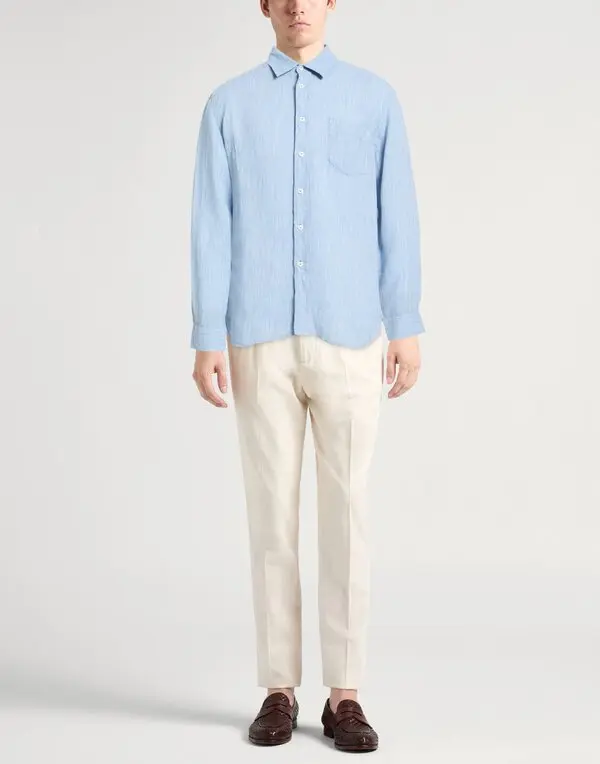 120% Lino Shirt Size Linen - Blue