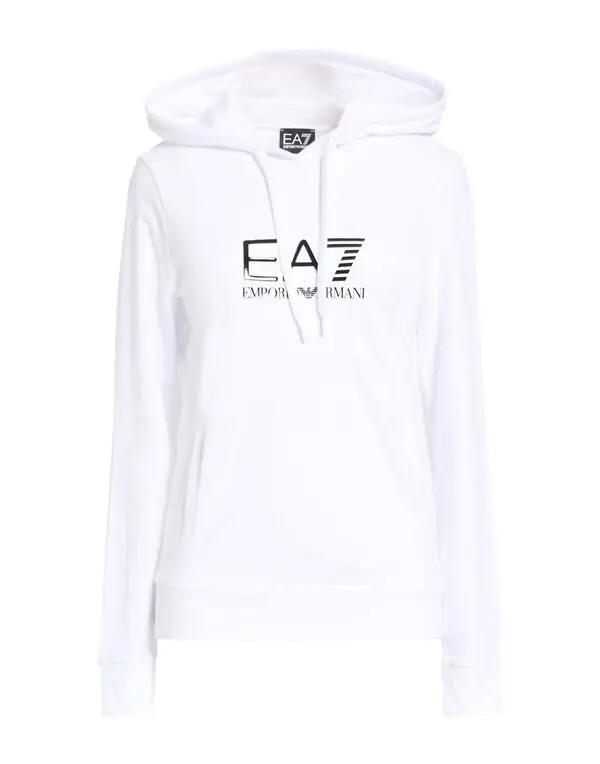 EA7 Cotton Blend Sweatshirt - White