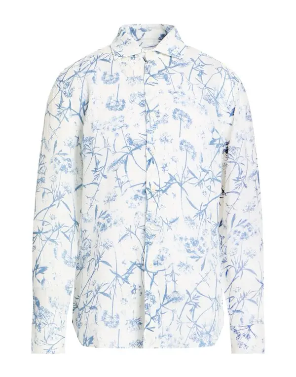 120% Lino Shirt Size Linen - White