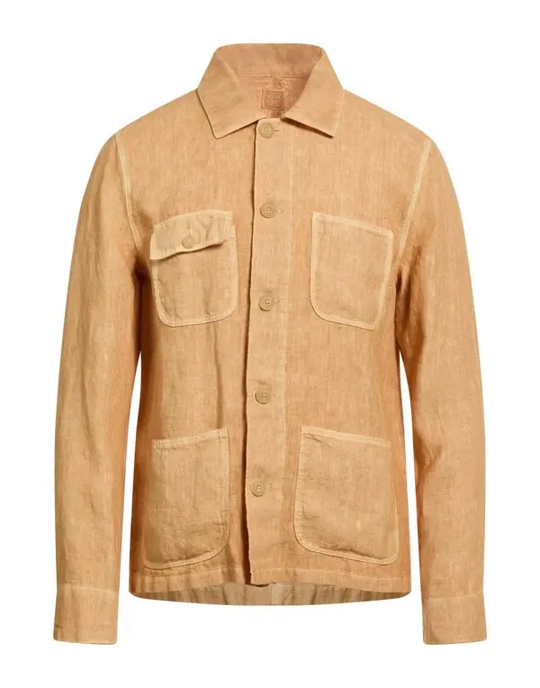 120% Lino Shirt Size Linen - Yellow