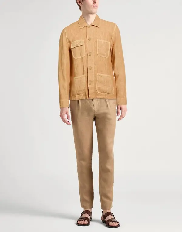 120% Lino Shirt Size Linen - Yellow