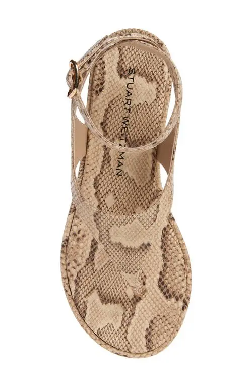 STUART WEITZMAN Ankle Strap Sandal - Adobe