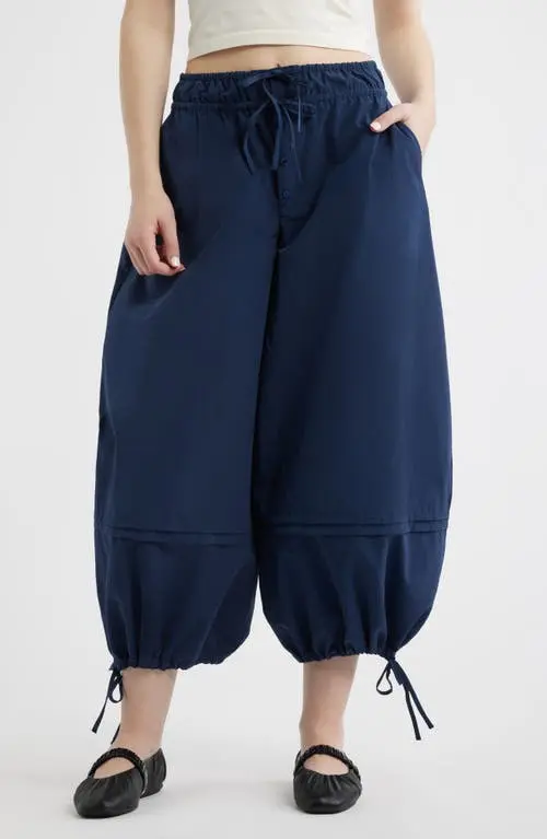 DAMSON MADDER Frida Cropped Balloon Pants - Navy
