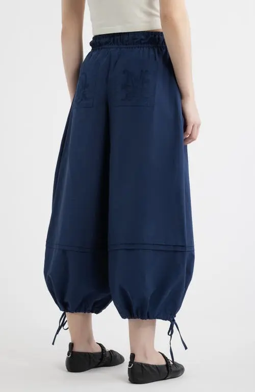 DAMSON MADDER Frida Cropped Balloon Pants - Navy
