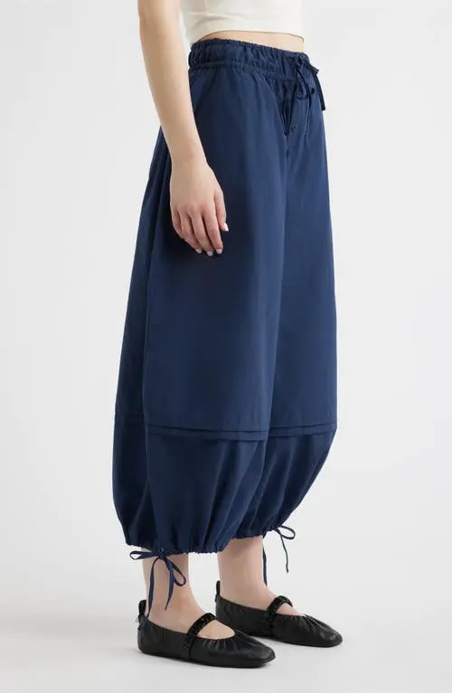 DAMSON MADDER Frida Cropped Balloon Pants - Navy