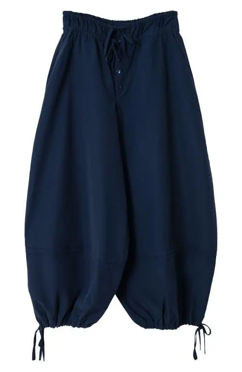 DAMSON MADDER Frida Cropped Balloon Pants - Navy