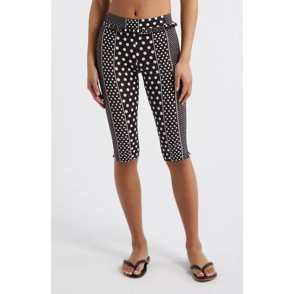 DAMSON MADDER Mixed Print Capri Pants - Black/white Multi