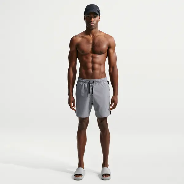 Nike Swim Contend Essential 7" Brief-lined Volley Short - Grey