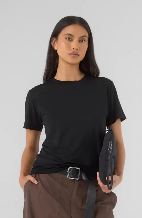 THIRTY YEARS Modal Short Sleeve Tee - Black