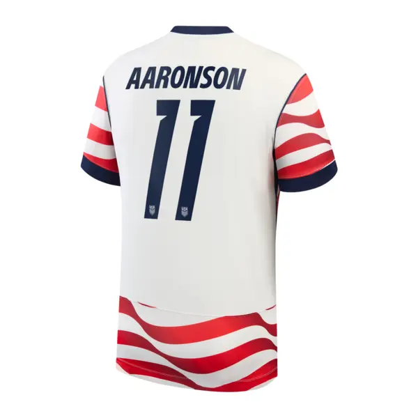 Nike Brenden Aaronson Usmnt 2026 Stadium Home Dri-fit Soccer Jersey - White