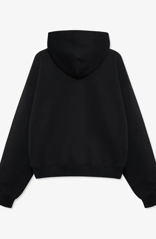 THIRTY YEARS Full-zip French Terry Hoodie - Black
