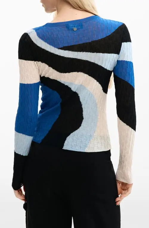 Desigual Printed Cotton-blend Sweater