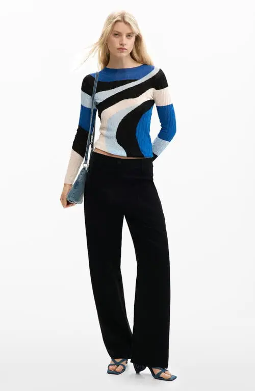 Desigual Printed Cotton-blend Sweater