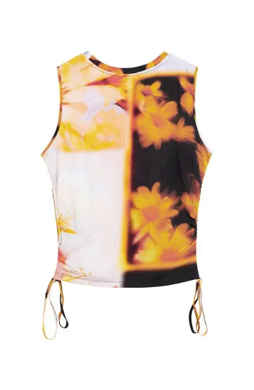 Desigual Abstract Floral Drawstring Tank