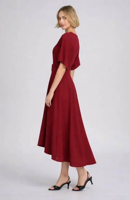 ELLE COLLECTION Belted Midi Dress