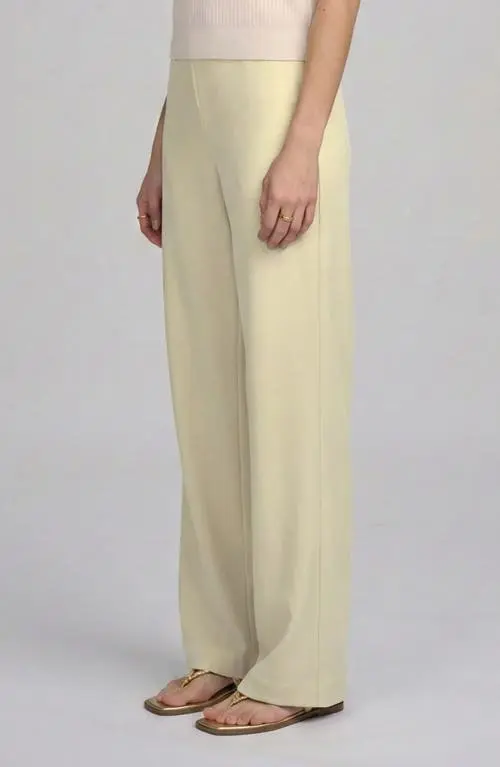 ELLE COLLECTION Wide-leg Trousers With Button - Butter