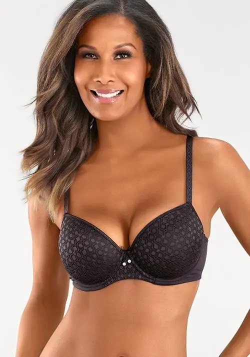 LASCANA Underwire Lace Detail T-shirt Bra