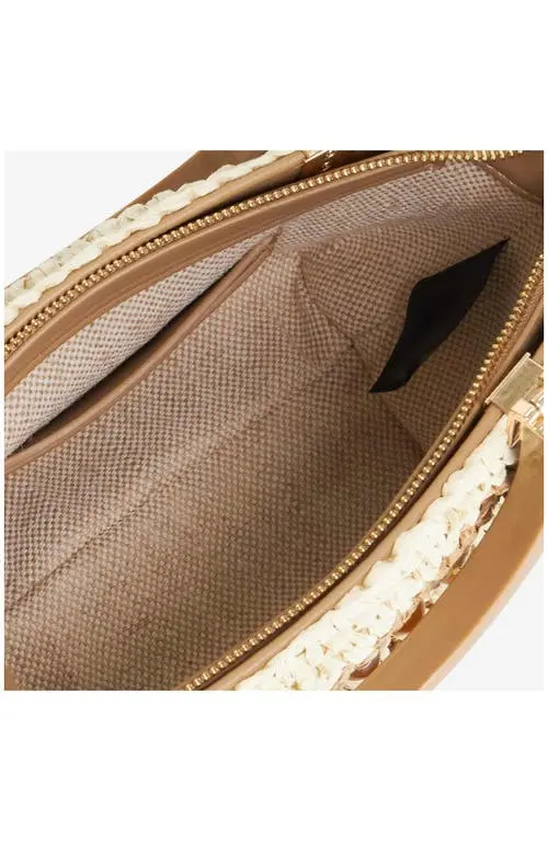 Dune London Dahlia Raffia Tote With Bead Detail