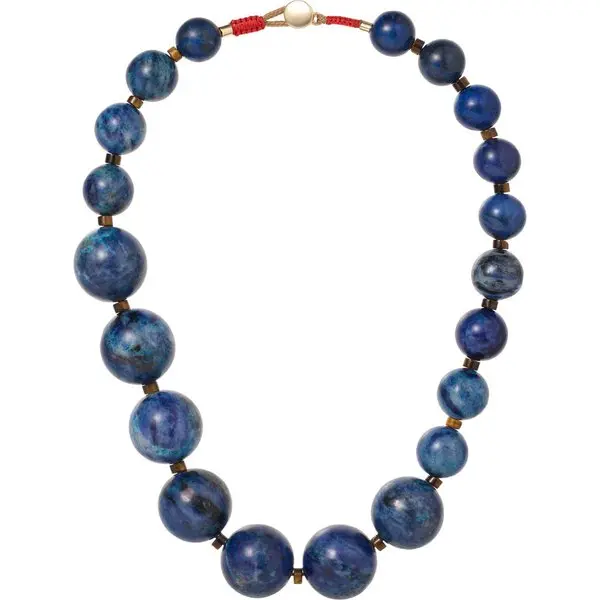 ROXANNE ASSOULIN The Very Big Bead Stone Necklace - Lapis