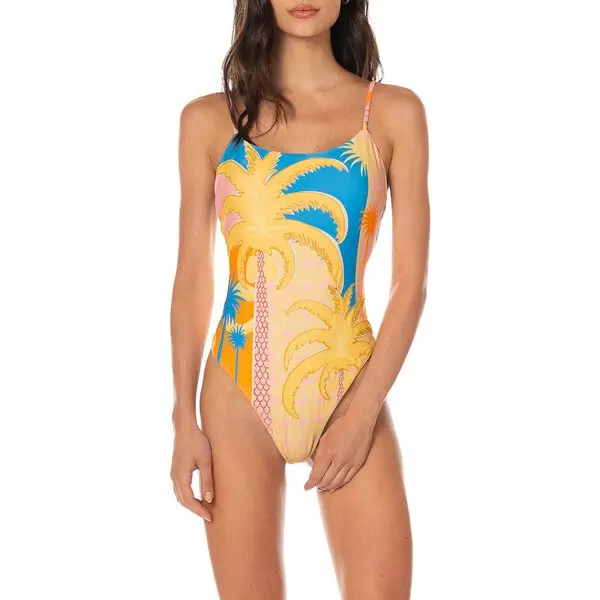 MAAJI Solar Bliss Luster Reversible One-piece Swimsuit - Open Yellow