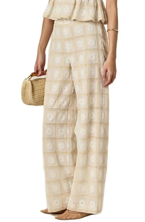 English Factory The Bria Crochet Pants - Natural