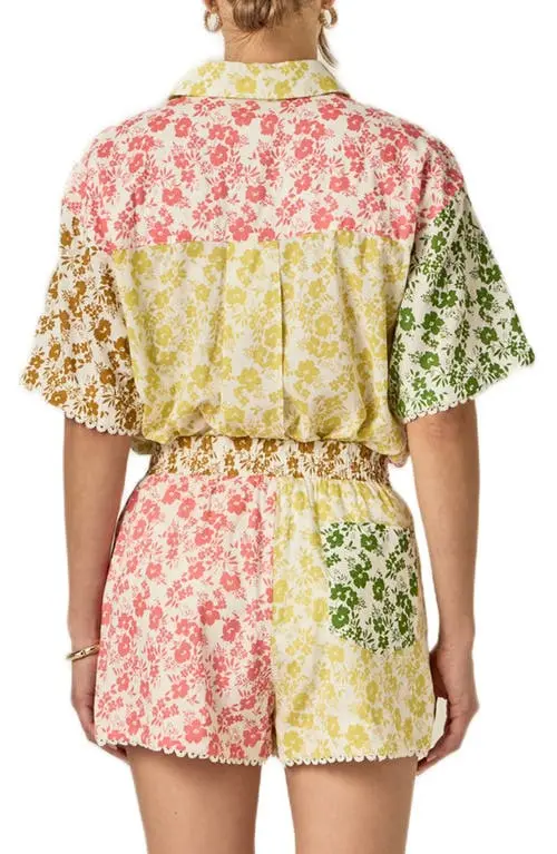 English Factory Colorblock Print Shorts